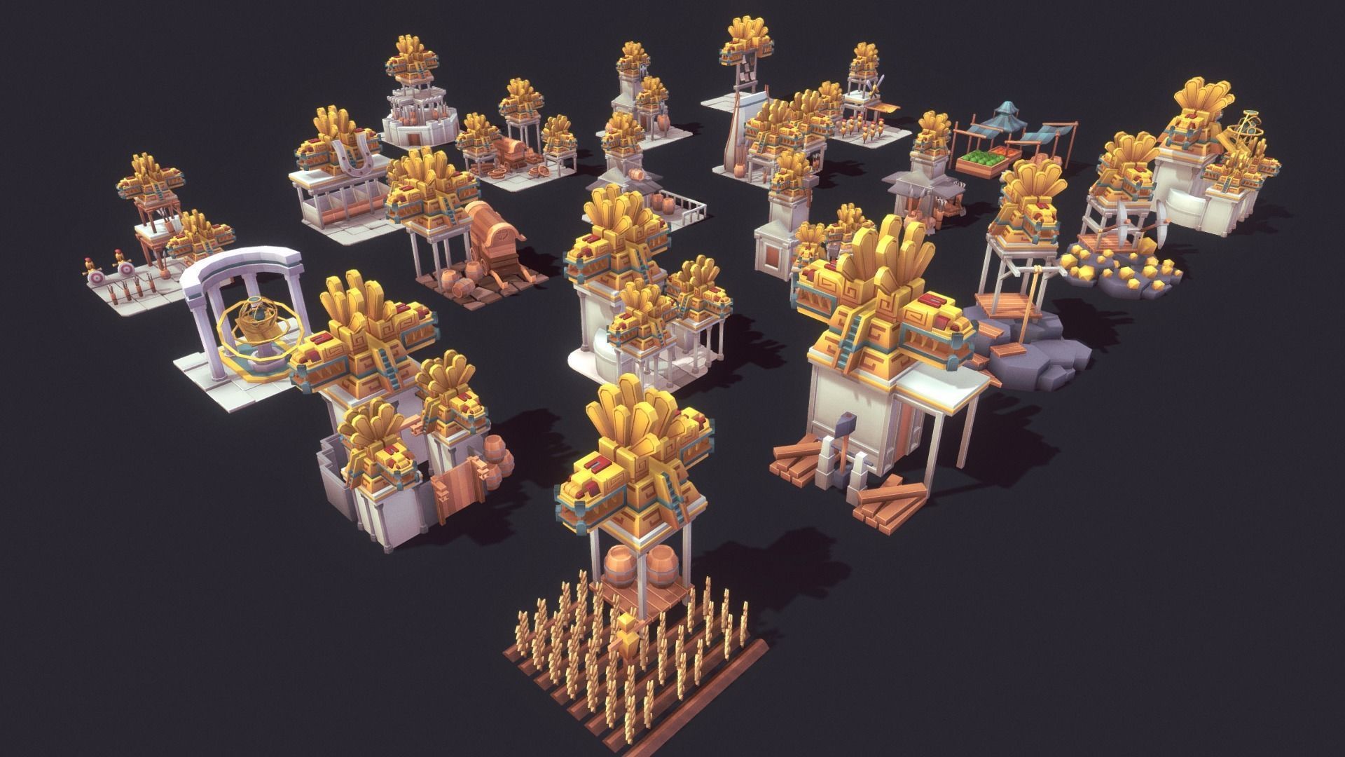 3D model RTS Building Asset Pack VR / AR / low-poly | CGTrader