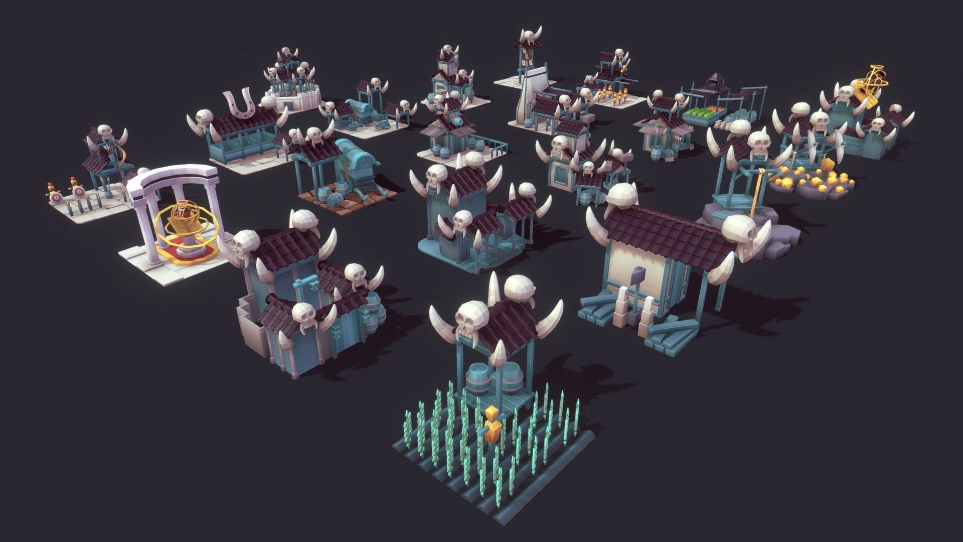 3D model RTS Building Asset Pack VR / AR / low-poly | CGTrader