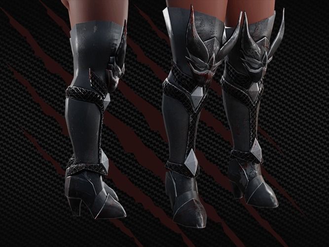 3D model Leg Armor Demon King female for game VR / AR / low-poly | CGTrader