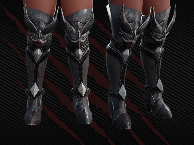 3D model Leg Armor Demon King female for game VR / AR / low-poly | CGTrader