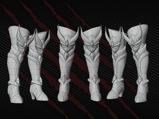3D model Leg Armor Demon King female for game VR / AR / low-poly | CGTrader