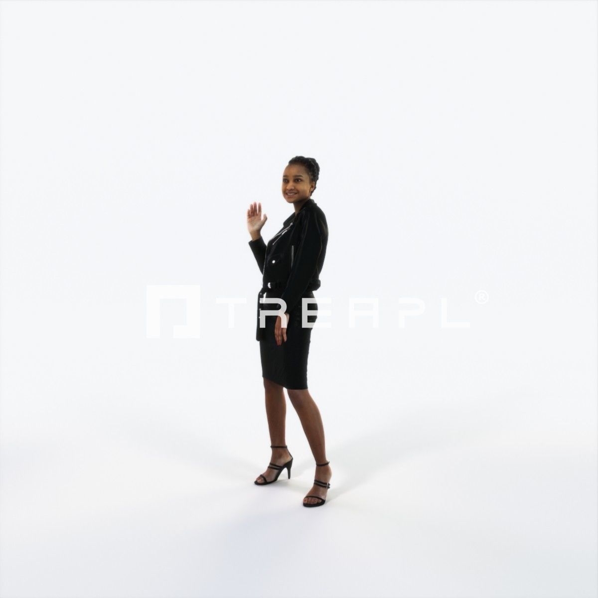 3D model May 12B waving Casual Woman VR / AR / low-poly | CGTrader