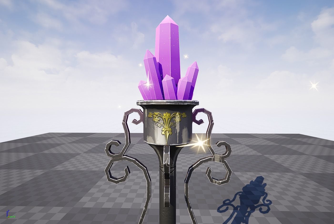 3D model Stylized Candlestick Crystal PBR VR / AR / low-poly | CGTrader