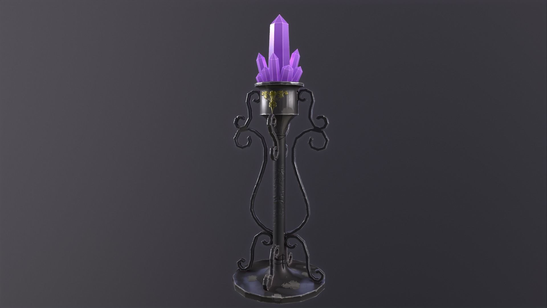 3D model Stylized Candlestick Crystal PBR VR / AR / low-poly | CGTrader