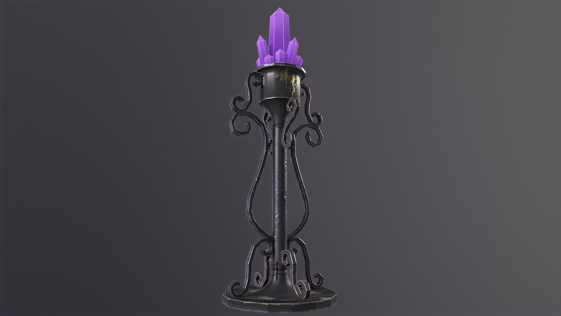 3D model Stylized Candlestick Crystal PBR VR / AR / low-poly | CGTrader