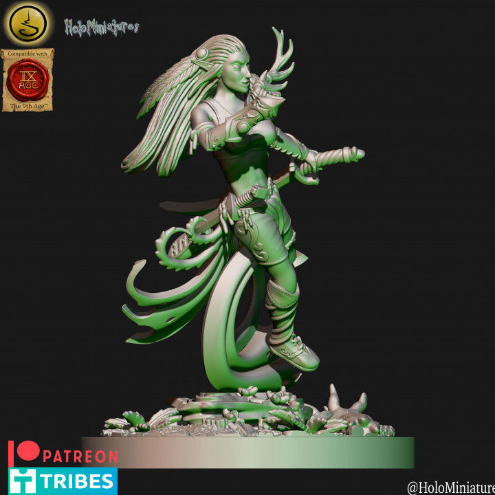 Wood elves Bladedancer unit 2 3D model 3D printable | CGTrader