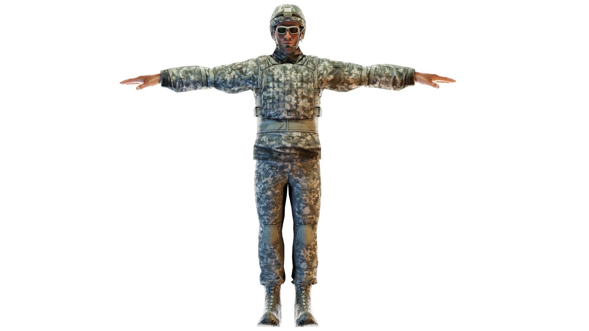 3D model Ready Action Tactical Man 3D Model Download Virtual Warfare VR ...