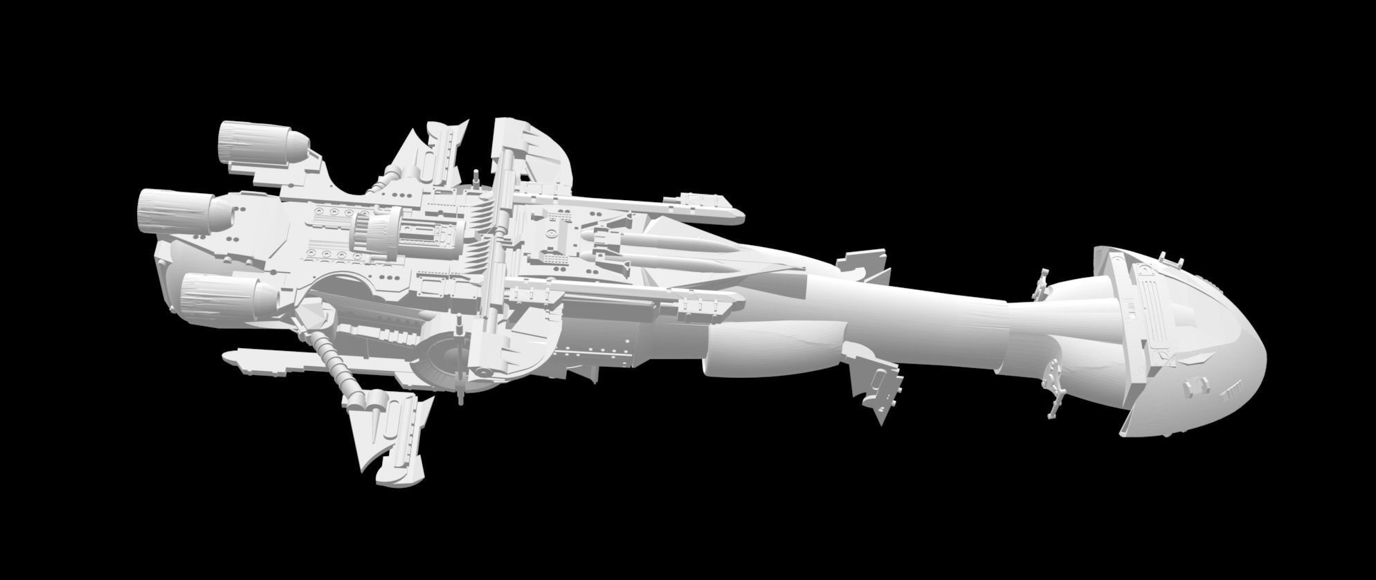 Dornean Gunship 3D model 3D printable | CGTrader