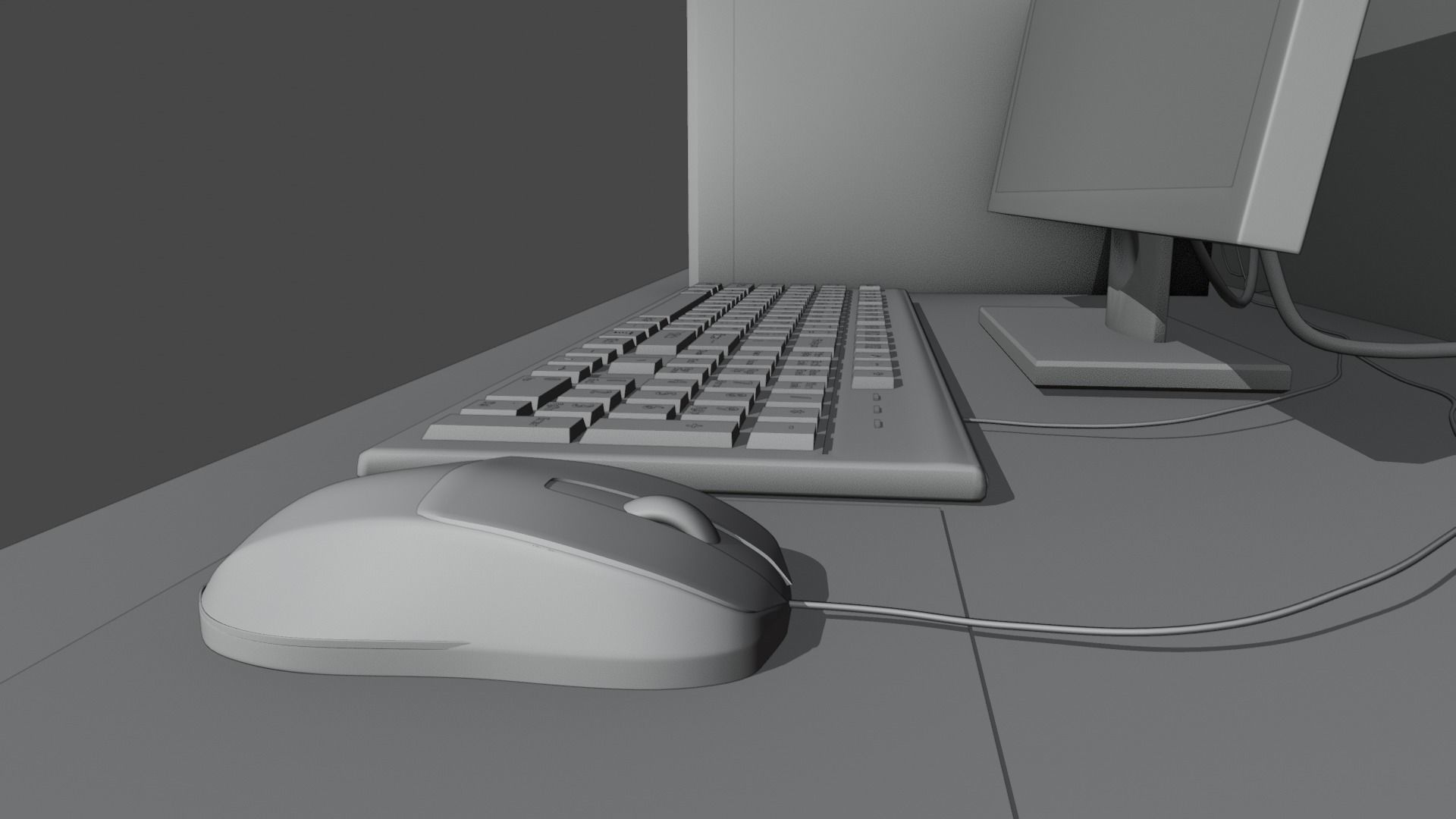 Desktop pc full set 3D model rigged | CGTrader