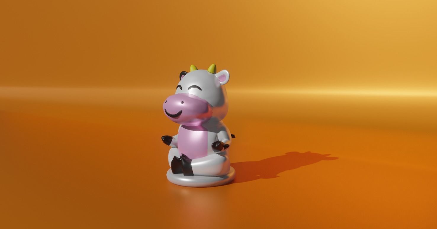 cow meditating - printeable model 3D print model 3D model 3D printable ...