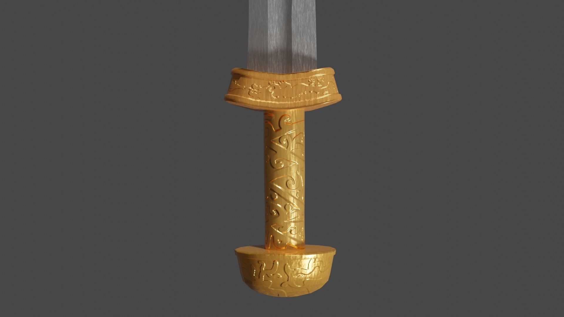 3D model Excalibur sword with Langsax handle VR / AR / low-poly | CGTrader