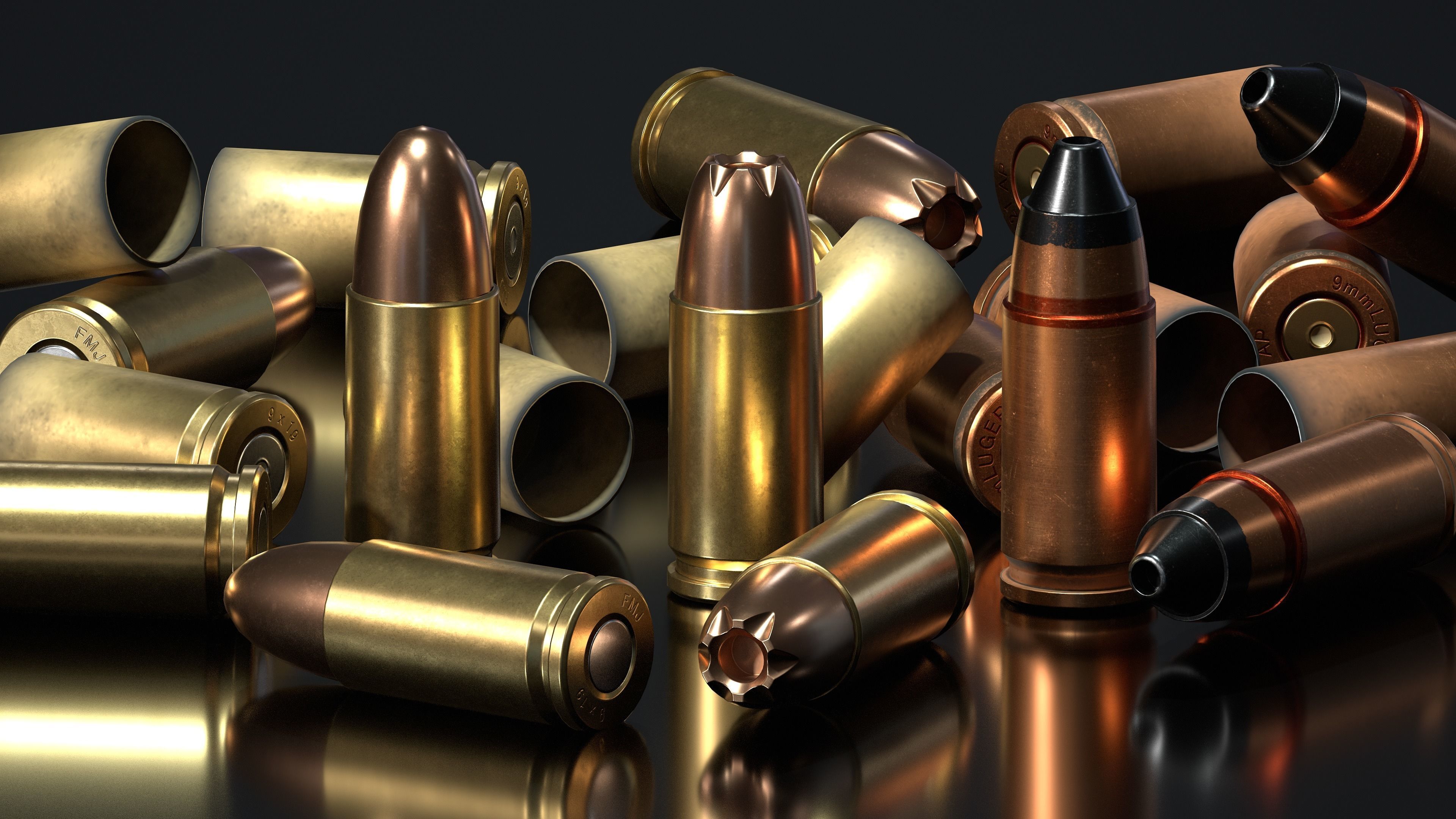 3D model 9MM Ammo Pack VR / AR / low-poly | CGTrader