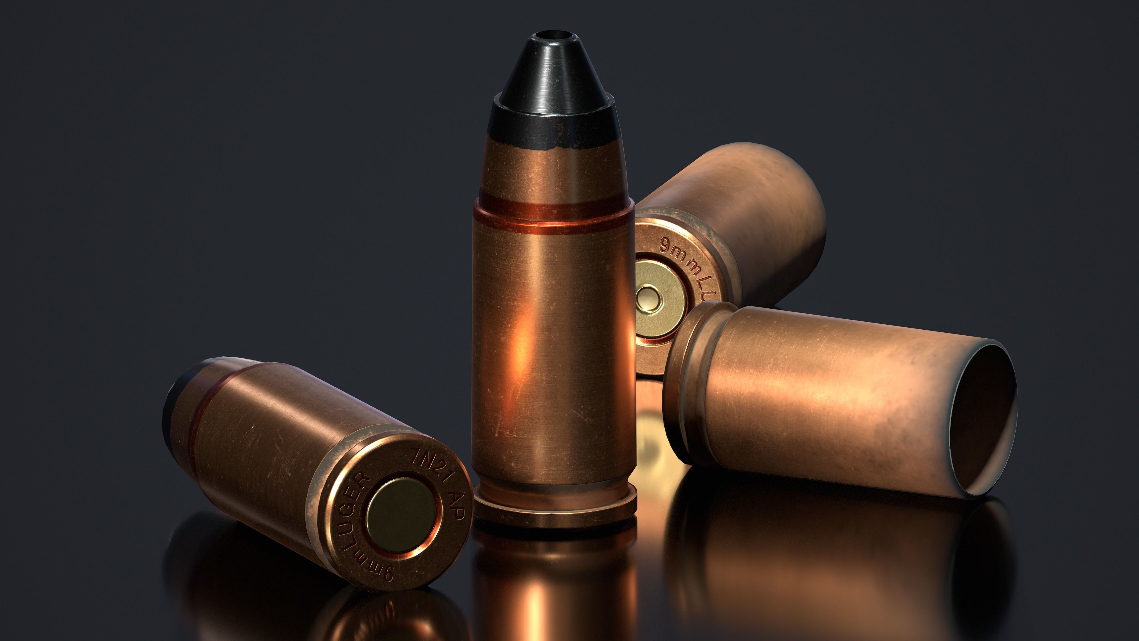 3D model 9MM Ammo Pack VR / AR / low-poly | CGTrader