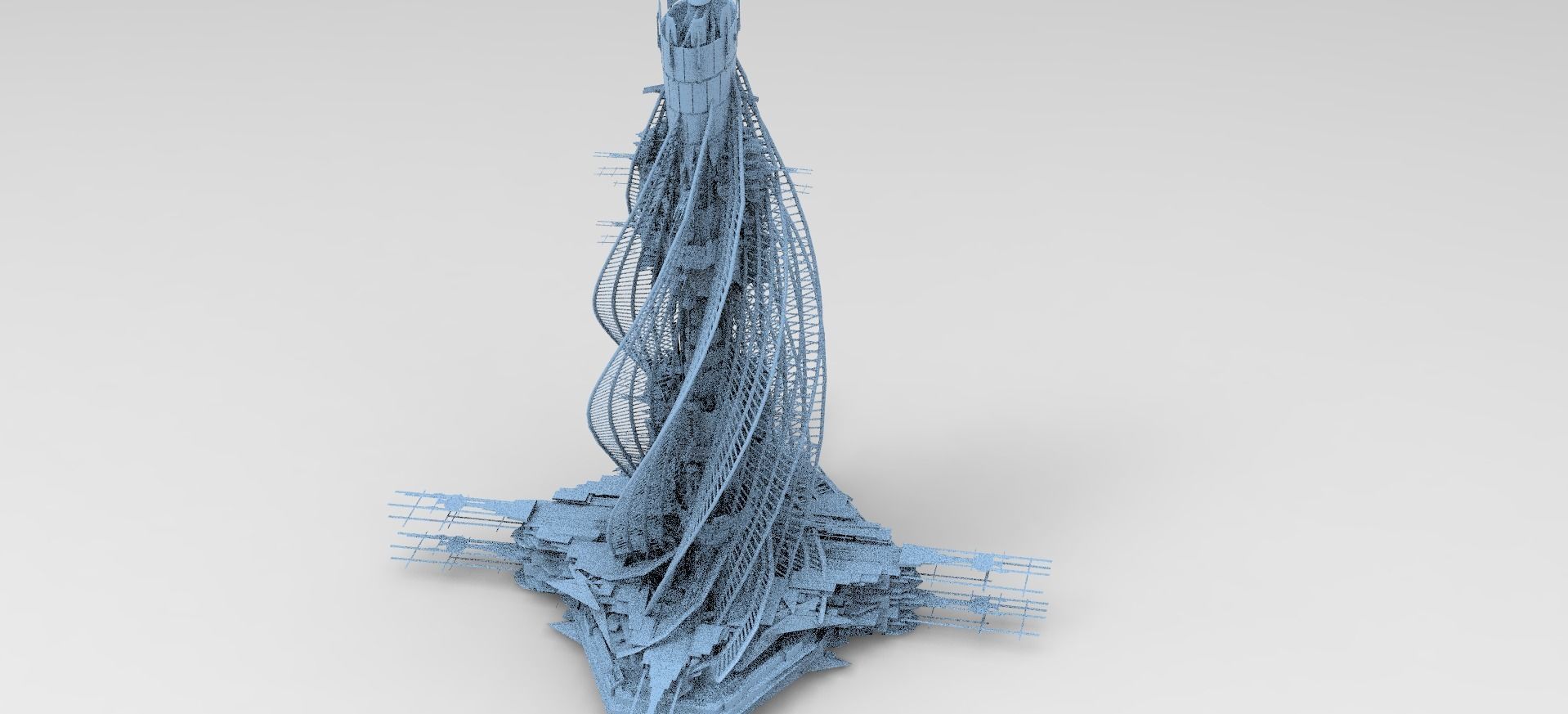 London Modern Sci Tower 4 3D model | CGTrader