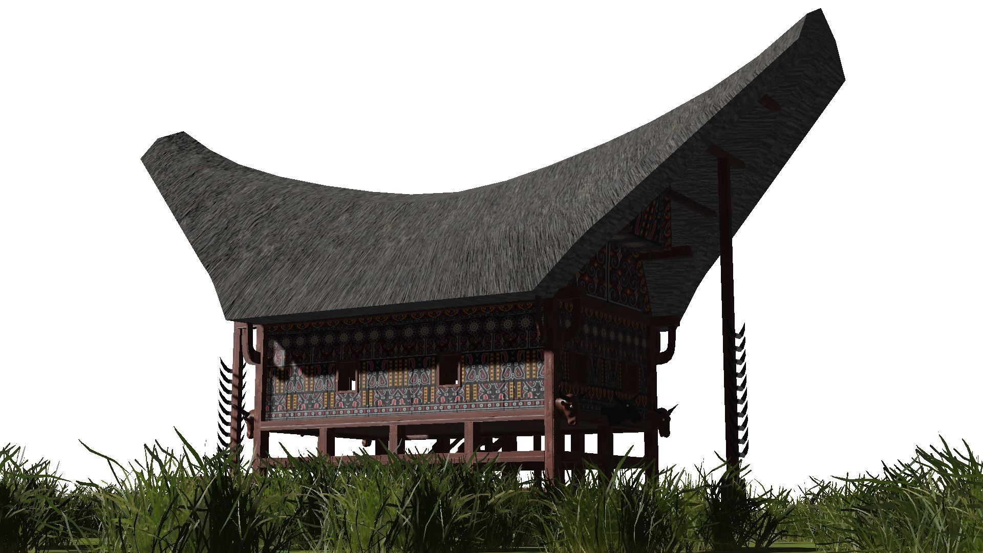 3D model Rumah Tongkonan Toraja VR / AR / low-poly | CGTrader
