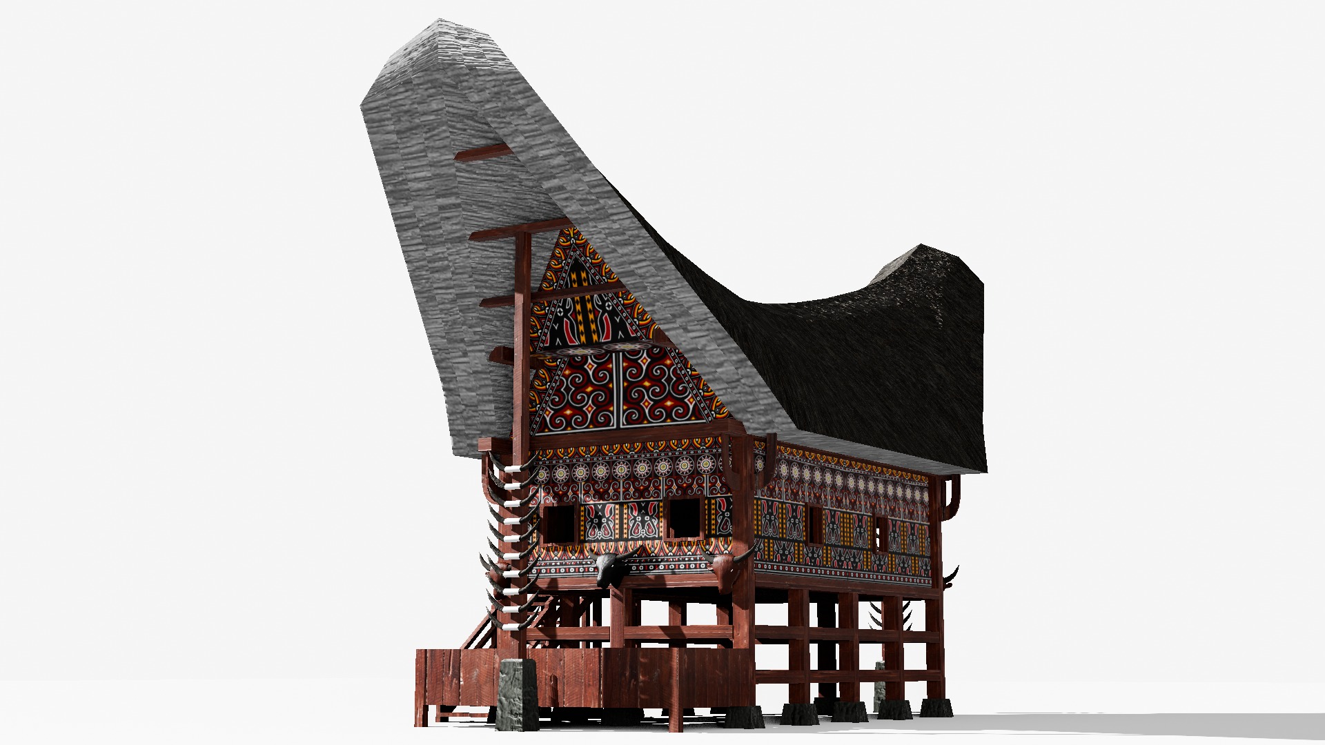3D model Rumah Tongkonan Toraja VR / AR / low-poly | CGTrader