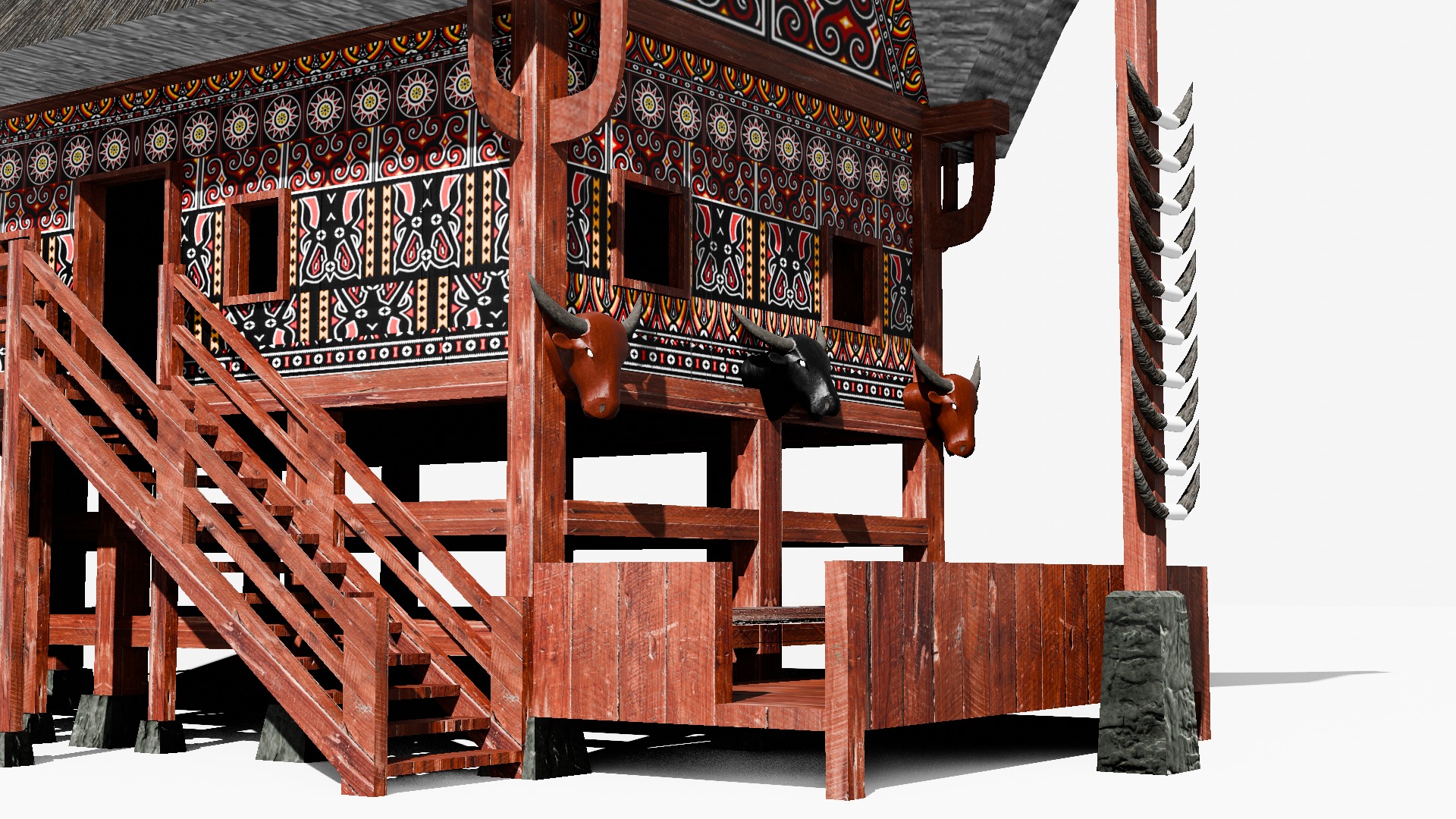 3D model Rumah Tongkonan Toraja VR / AR / low-poly | CGTrader
