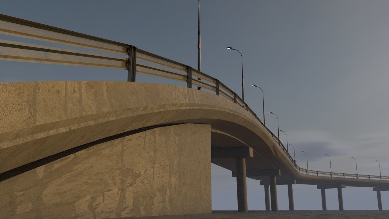 Highway bridge free 3D model | CGTrader