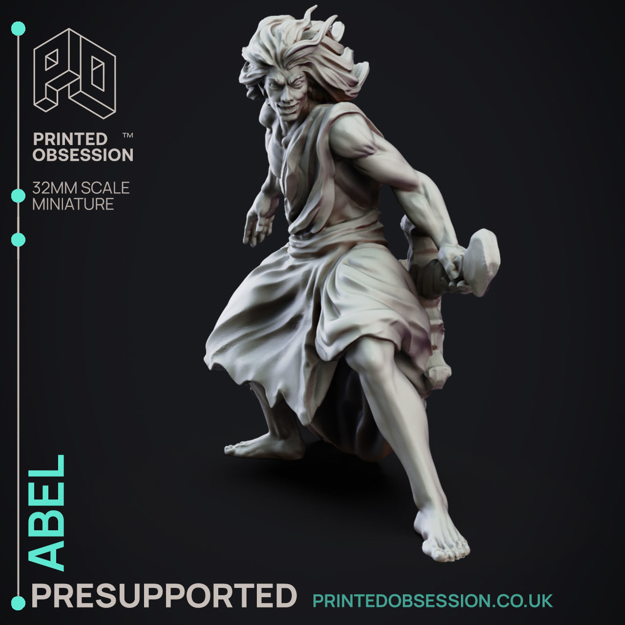 Abel - 3D Printable TTRPG - PRESUPPORTED - 32mm Scale 3D model 3D ...