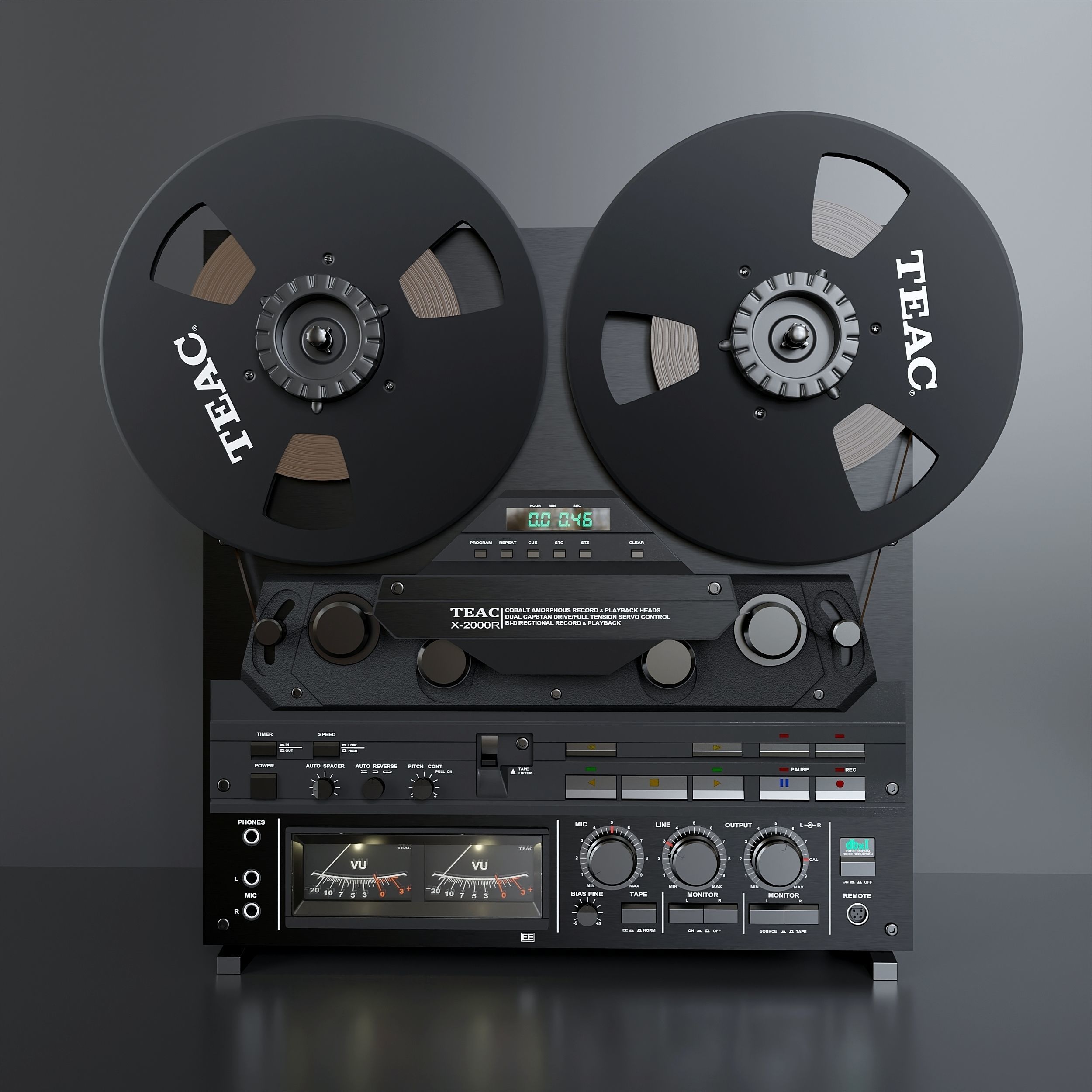 Vintage reel to reel tape deck 38 3D model | CGTrader