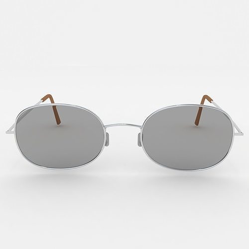 Glasses silver 3D model | CGTrader