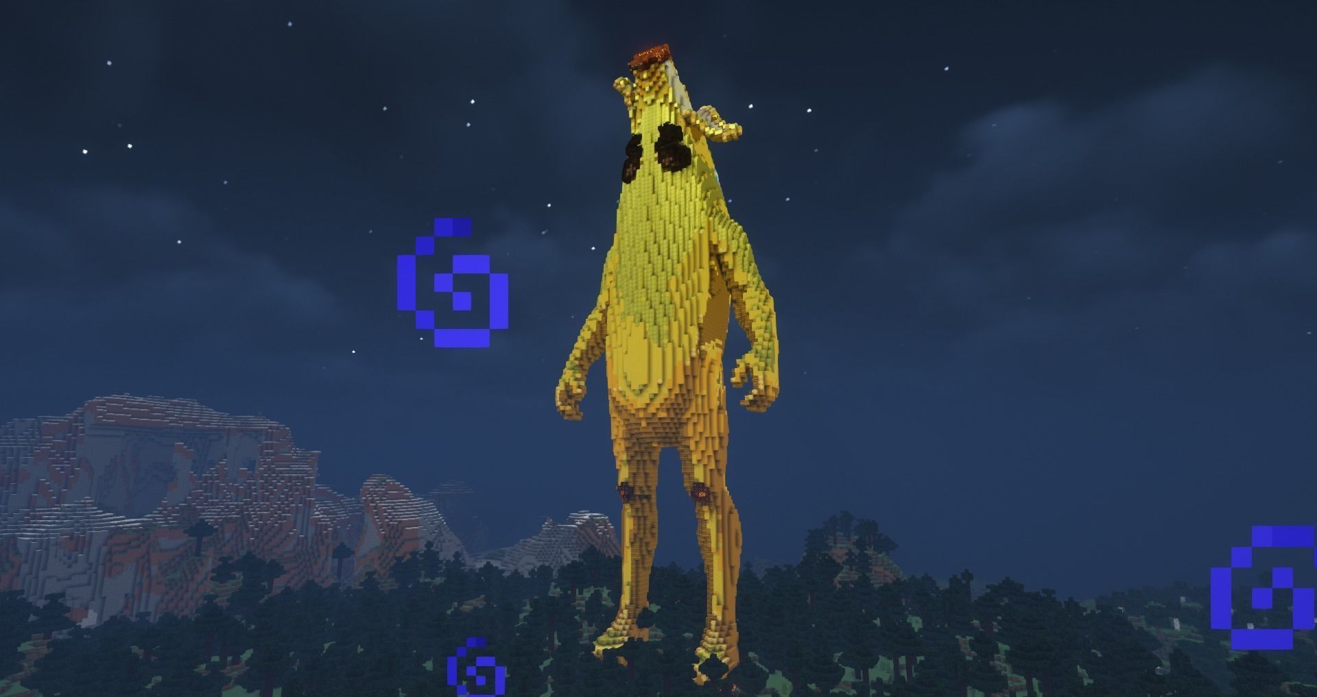 Mr Banana Minecarft Schematic free VR / AR / low-poly 3D model | CGTrader