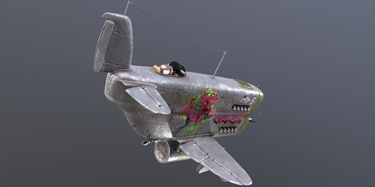3D model Stylized realistic gray airplane VR / AR / low-poly | CGTrader