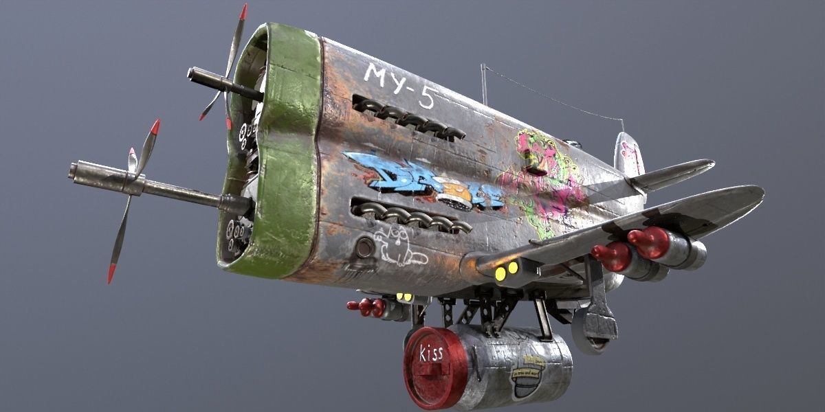 3D model Stylized realistic gray airplane VR / AR / low-poly | CGTrader