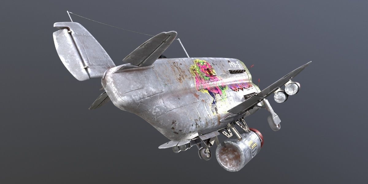 3D model Stylized realistic gray airplane VR / AR / low-poly | CGTrader