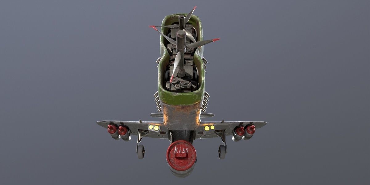 3D model Stylized realistic gray airplane VR / AR / low-poly | CGTrader