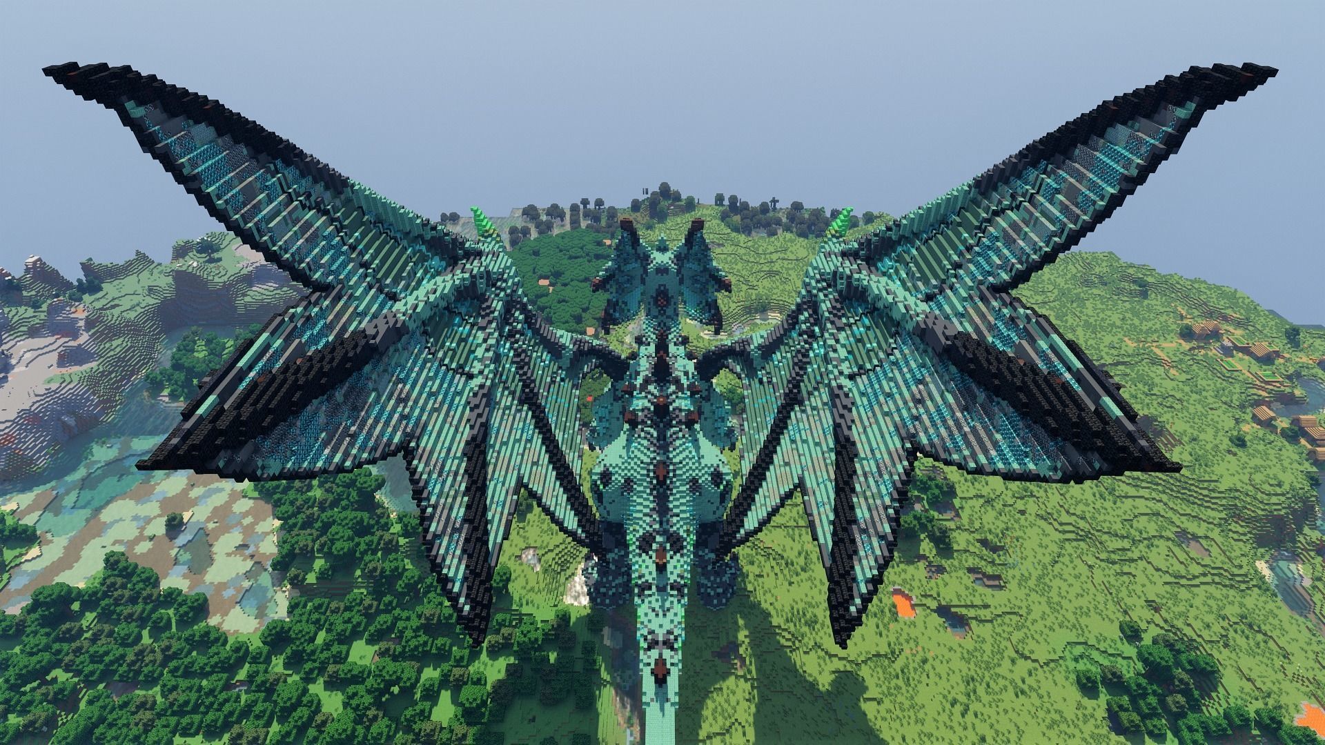 Green Dragon Minecarft Schematic free VR / AR / low-poly 3D model ...