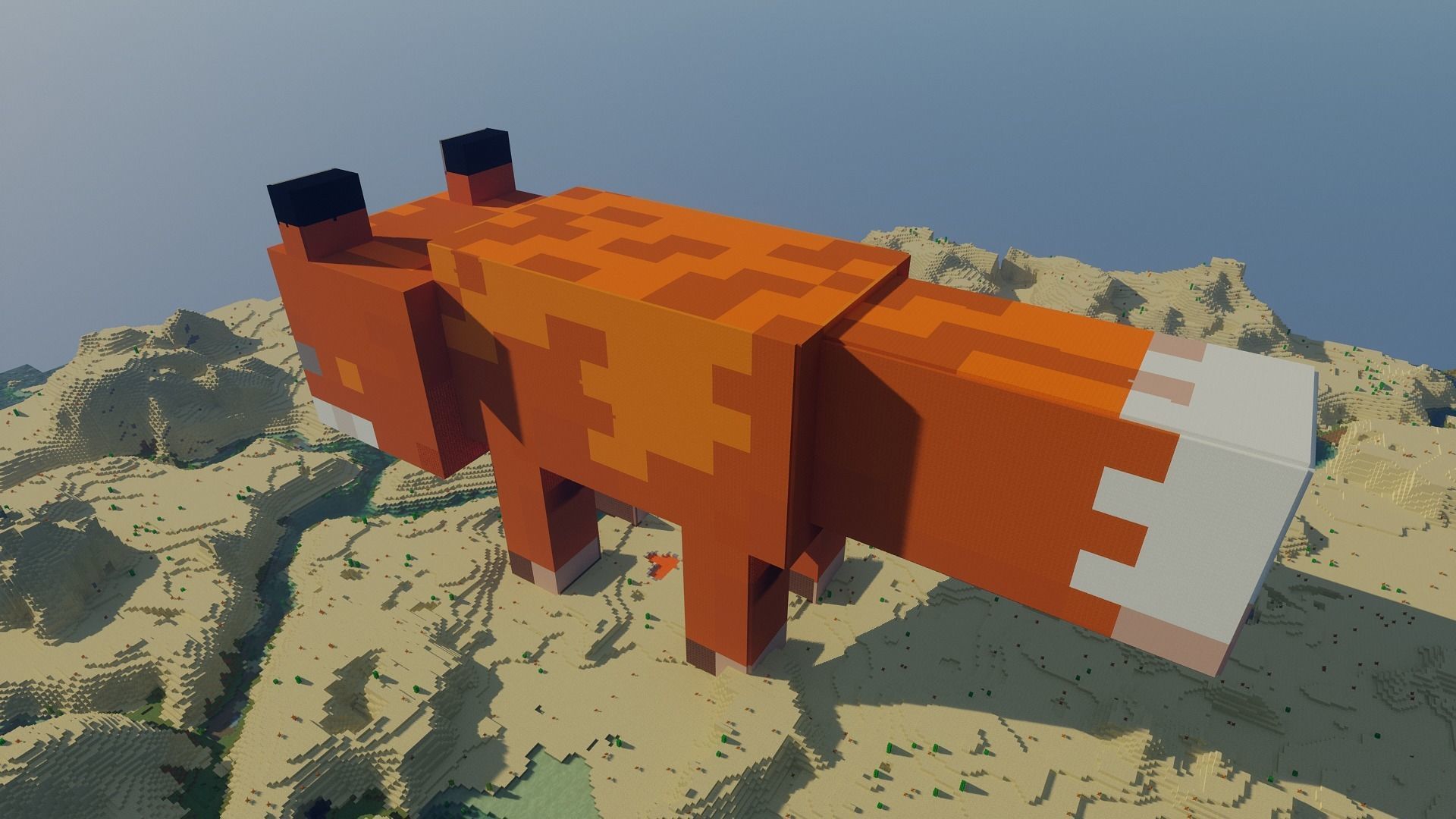 Fox Minecarft Schematic free VR / AR / low-poly 3D model | CGTrader