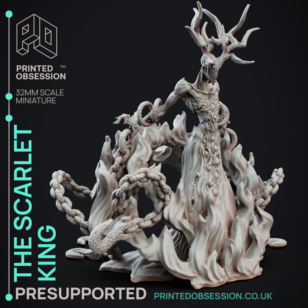 Scarlet King 3d Printable Ttrpg Presupported 32mm Scale 3d Model 3d Printable Cgtrader