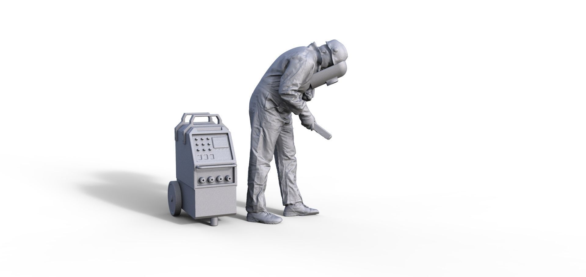 Figure welder for ship model diorama railway 3D model 3D printable ...