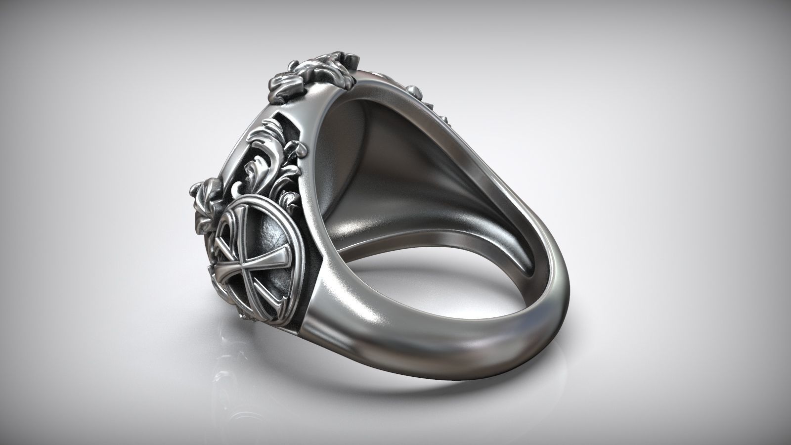 Lamb of God Agnus Dei Christian Jesus Christ Ring 3D model 3D printable ...