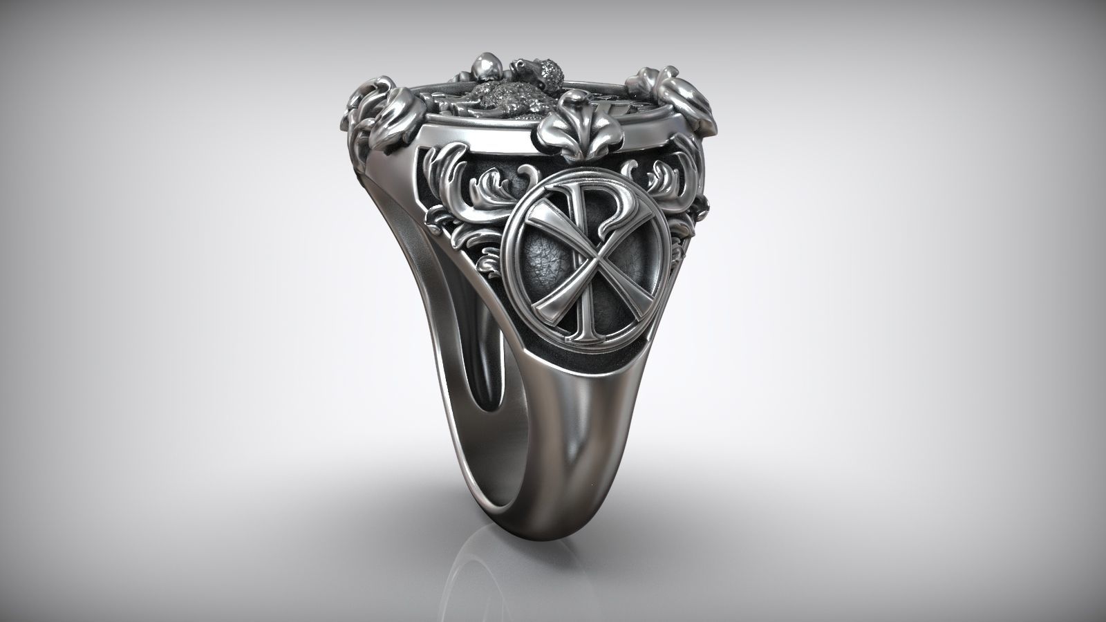 Lamb of God Agnus Dei Christian Jesus Christ Ring 3D model 3D printable ...