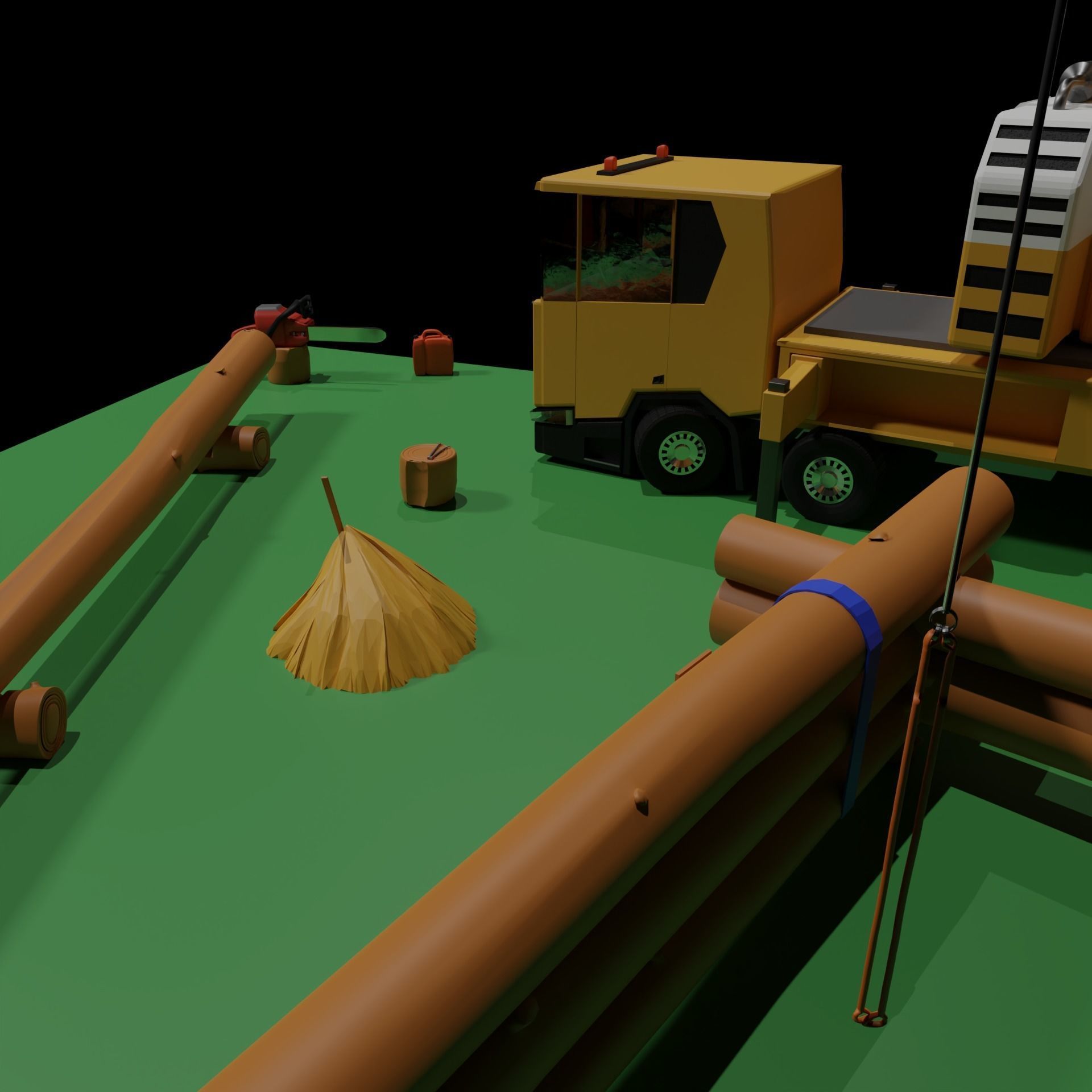 3D model Building log home scene VR / AR / low-poly | CGTrader