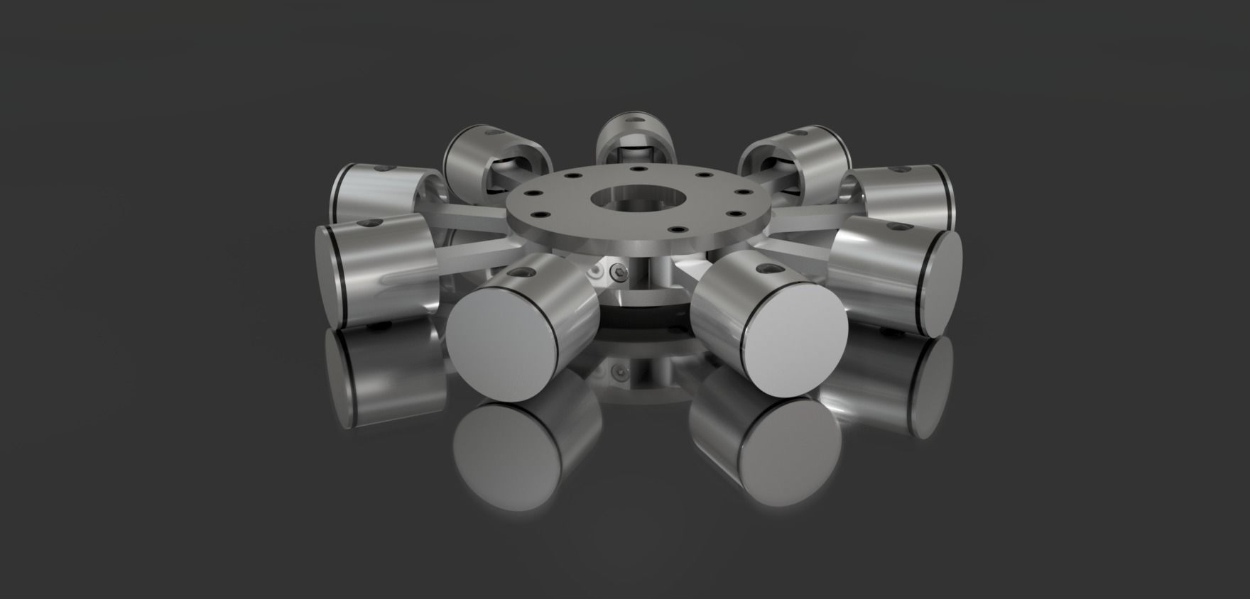 RADIAL NINE CYLINDER ENGINE 1978 3D model | CGTrader