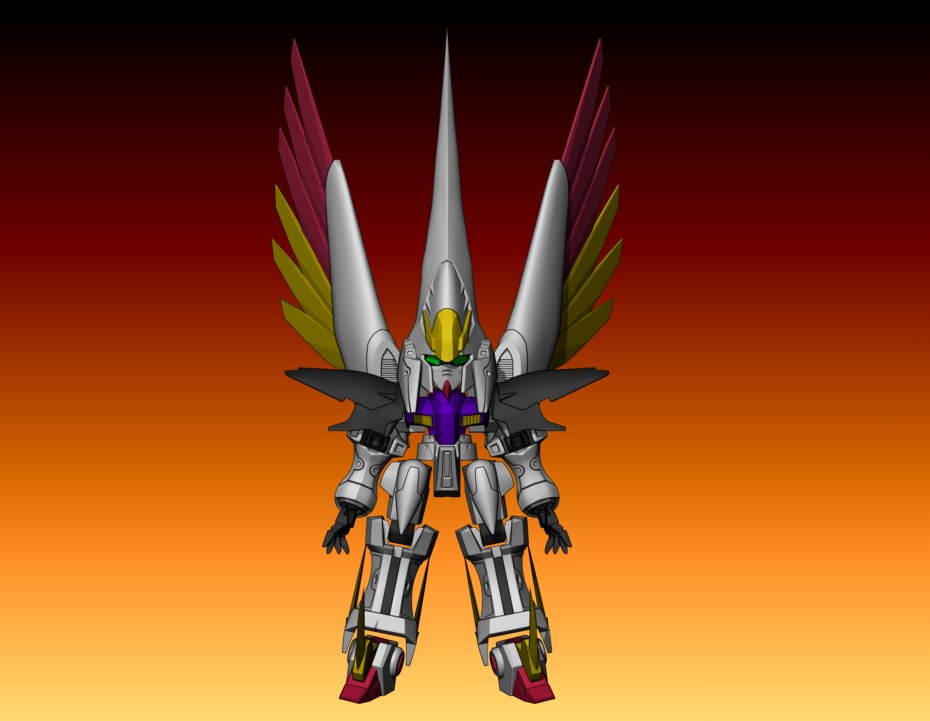 Bee style SD Heaven Sword - Raven Gundam 3D model 3D printable | CGTrader