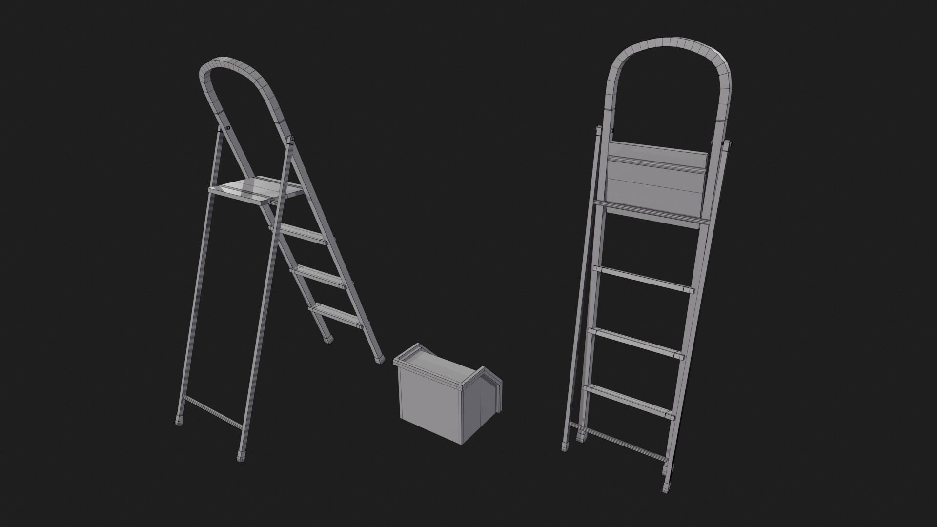 3D model Wooden Ladders VR / AR / low-poly | CGTrader