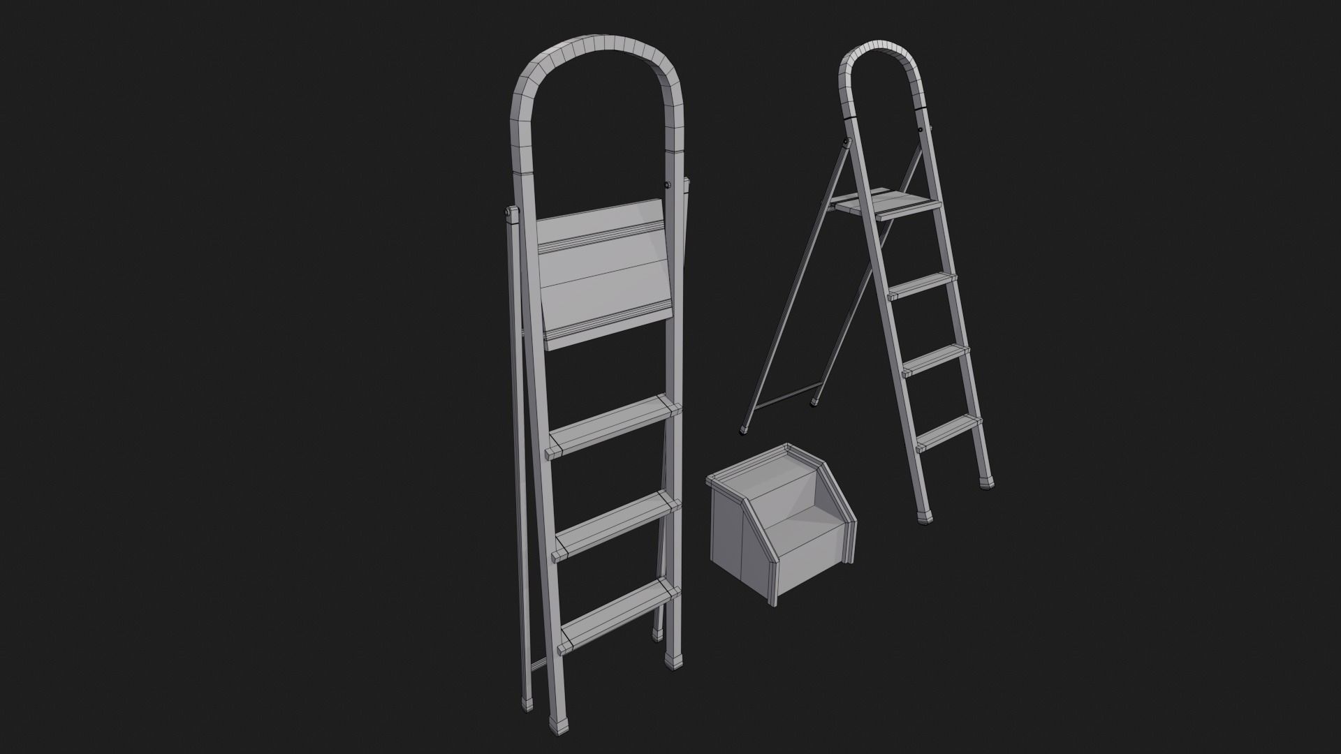 3D model Wooden Ladders VR / AR / low-poly | CGTrader