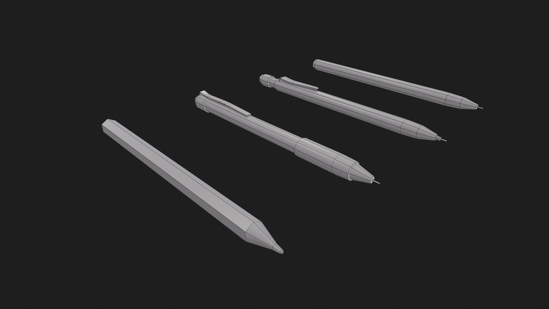 Pens and Pencil free VR / AR / low-poly 3D model | CGTrader