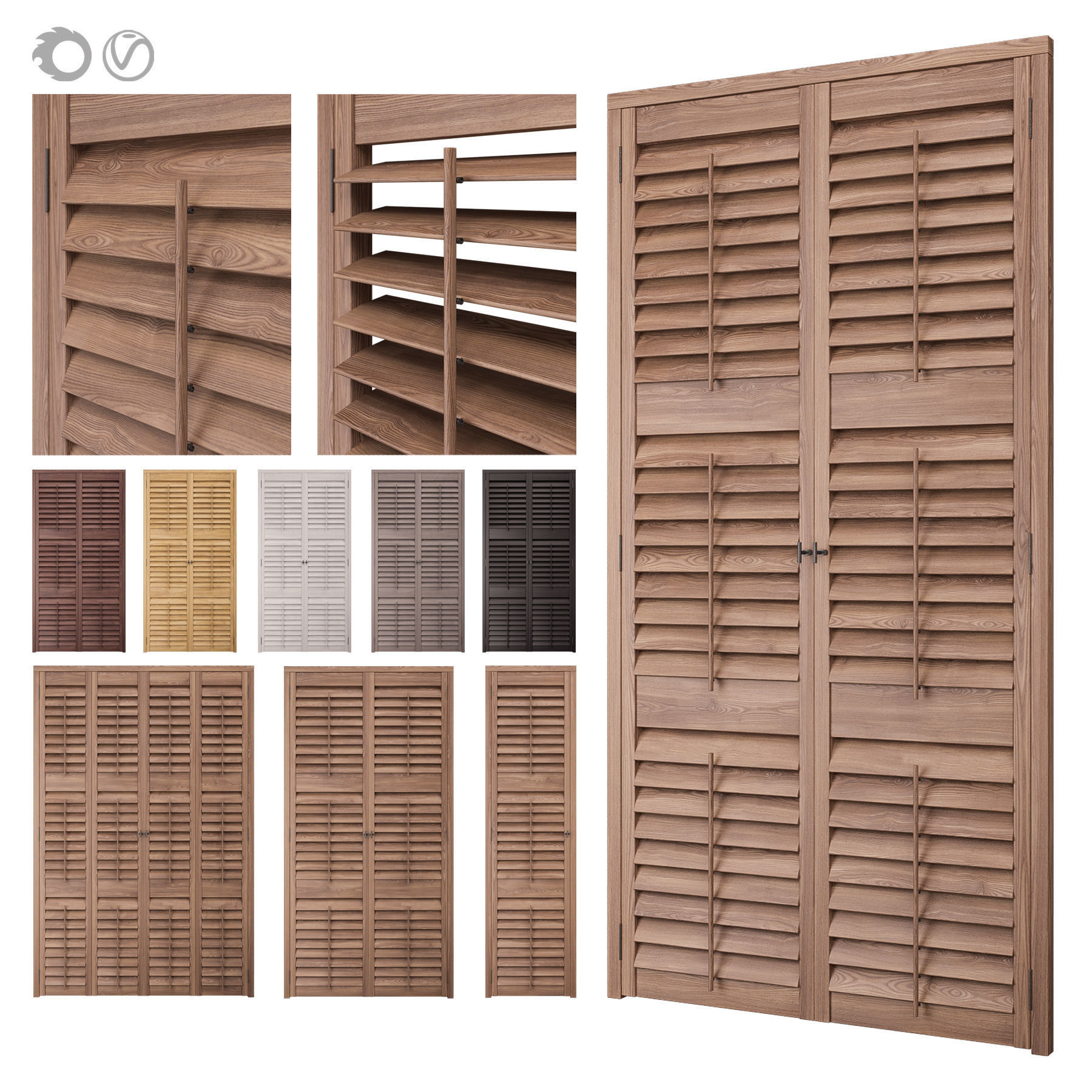Shutters Doors 4 3D model | CGTrader