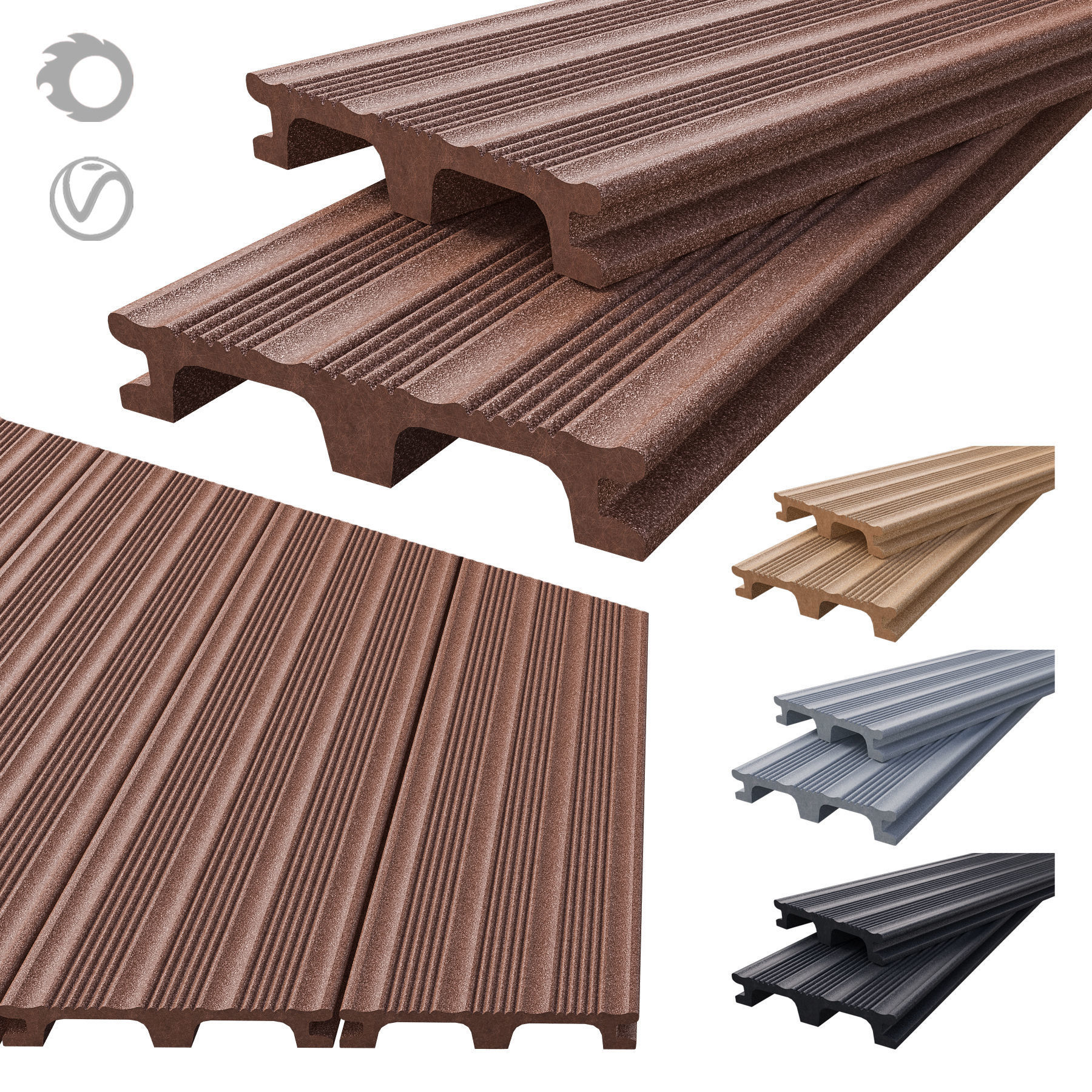 Decking EasyDeck Trend 3D model | CGTrader