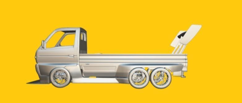 suzuki carry 6x6 free VR / AR / low-poly 3D model rigged | CGTrader