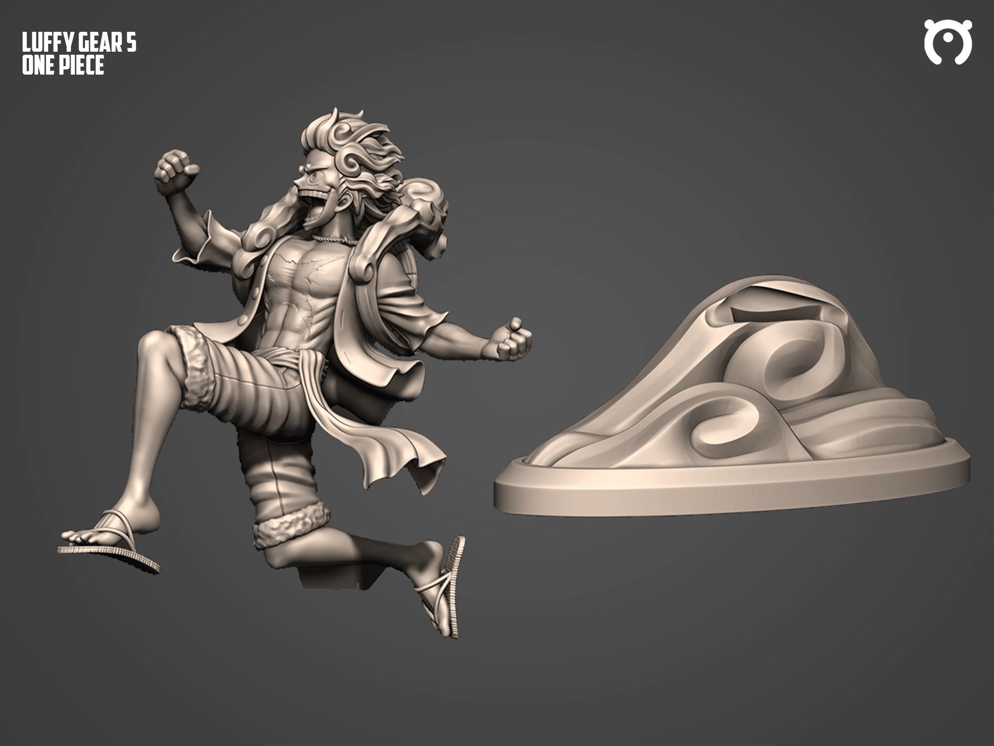 Luffy Gear 5 3D model 3D printable | CGTrader