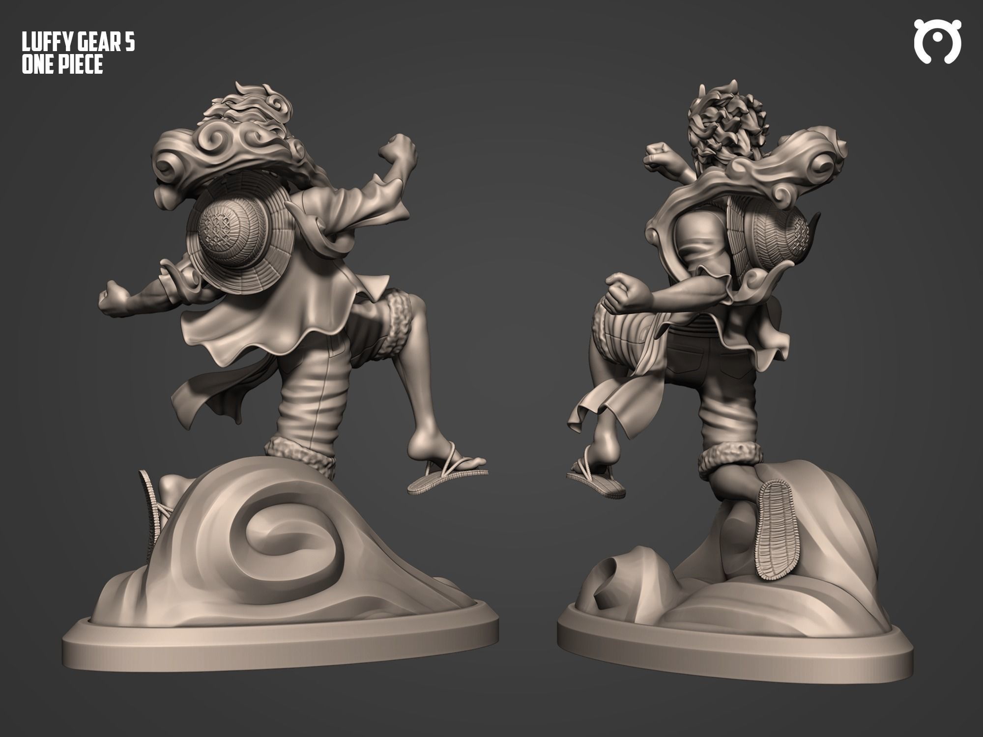 Luffy Gear 5 3D model 3D printable | CGTrader