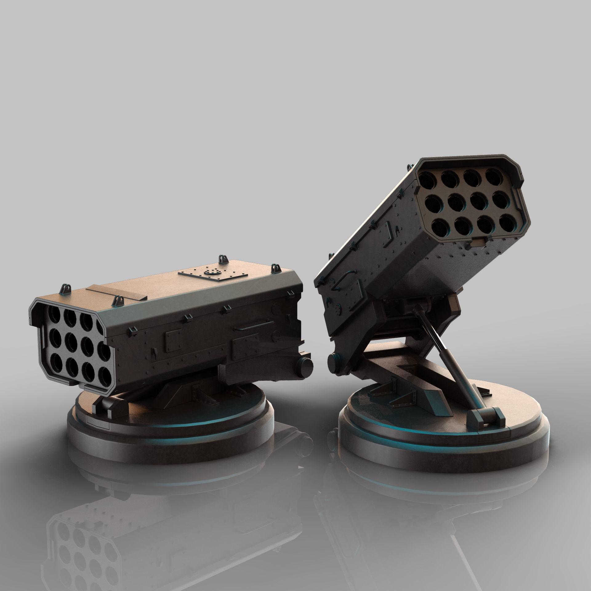 sci-fi missile launcher M-12 3D model | CGTrader