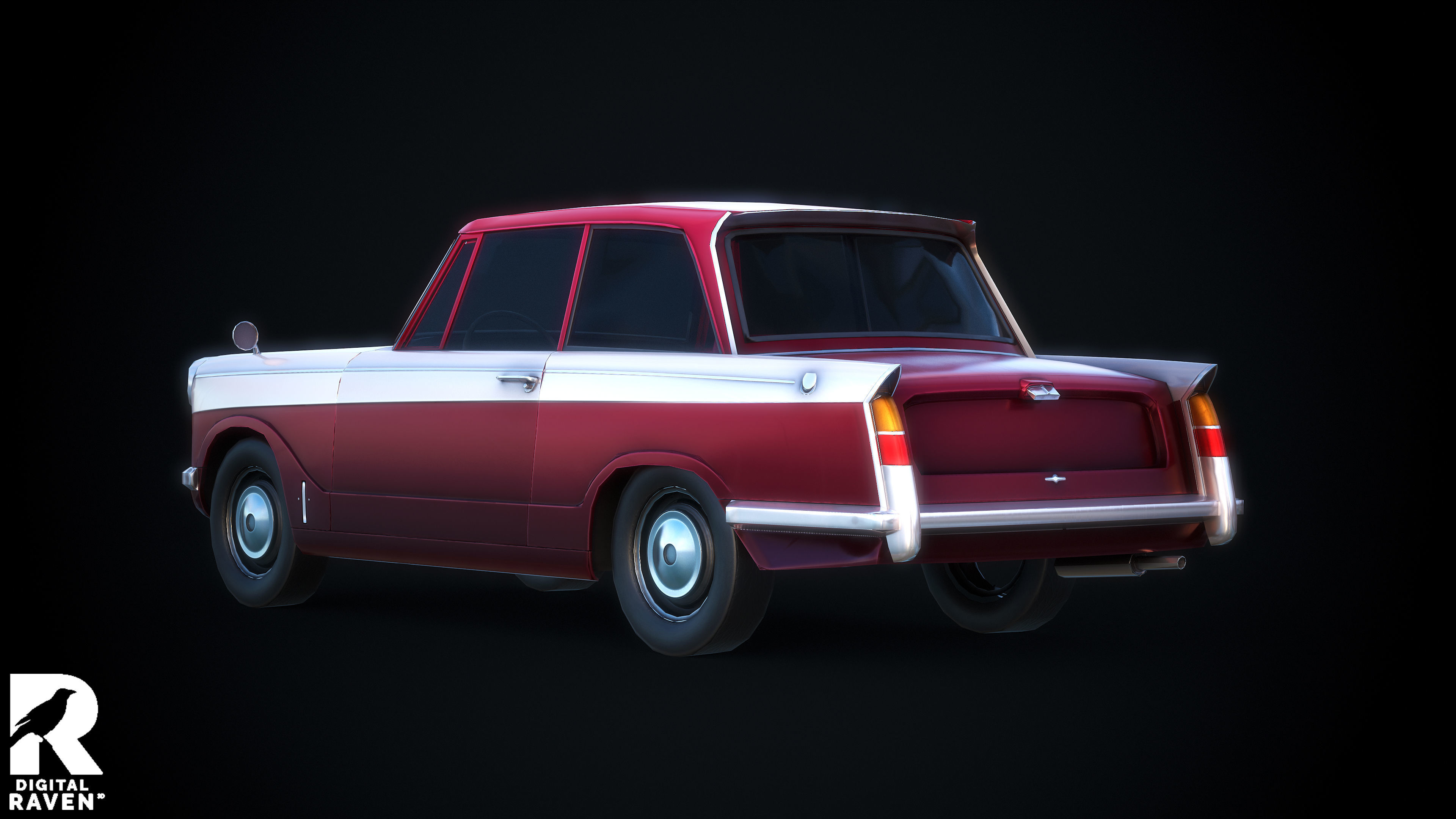 3D model Triumph Herald Saloon Authentic Car Game Ready VR / AR / low ...