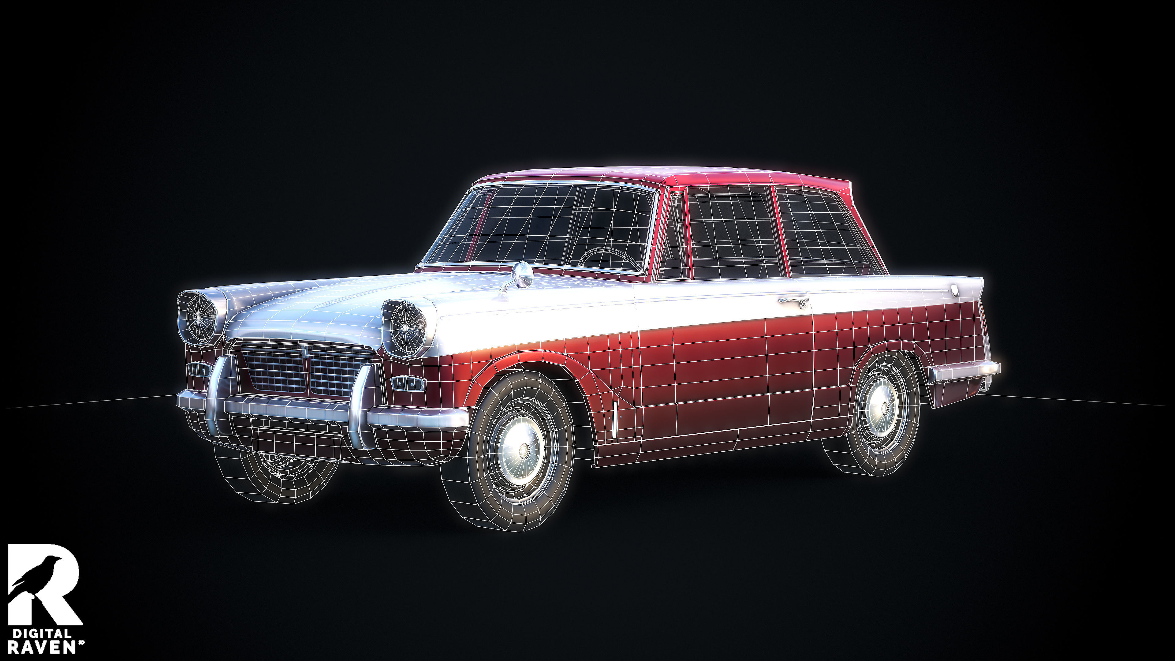 3D model Triumph Herald Saloon Authentic Car Game Ready VR / AR / low ...